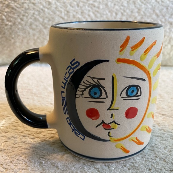 Vintage | Dining | Vintage Hand Painted Mexican Pottery Mug Sun Moon ...
